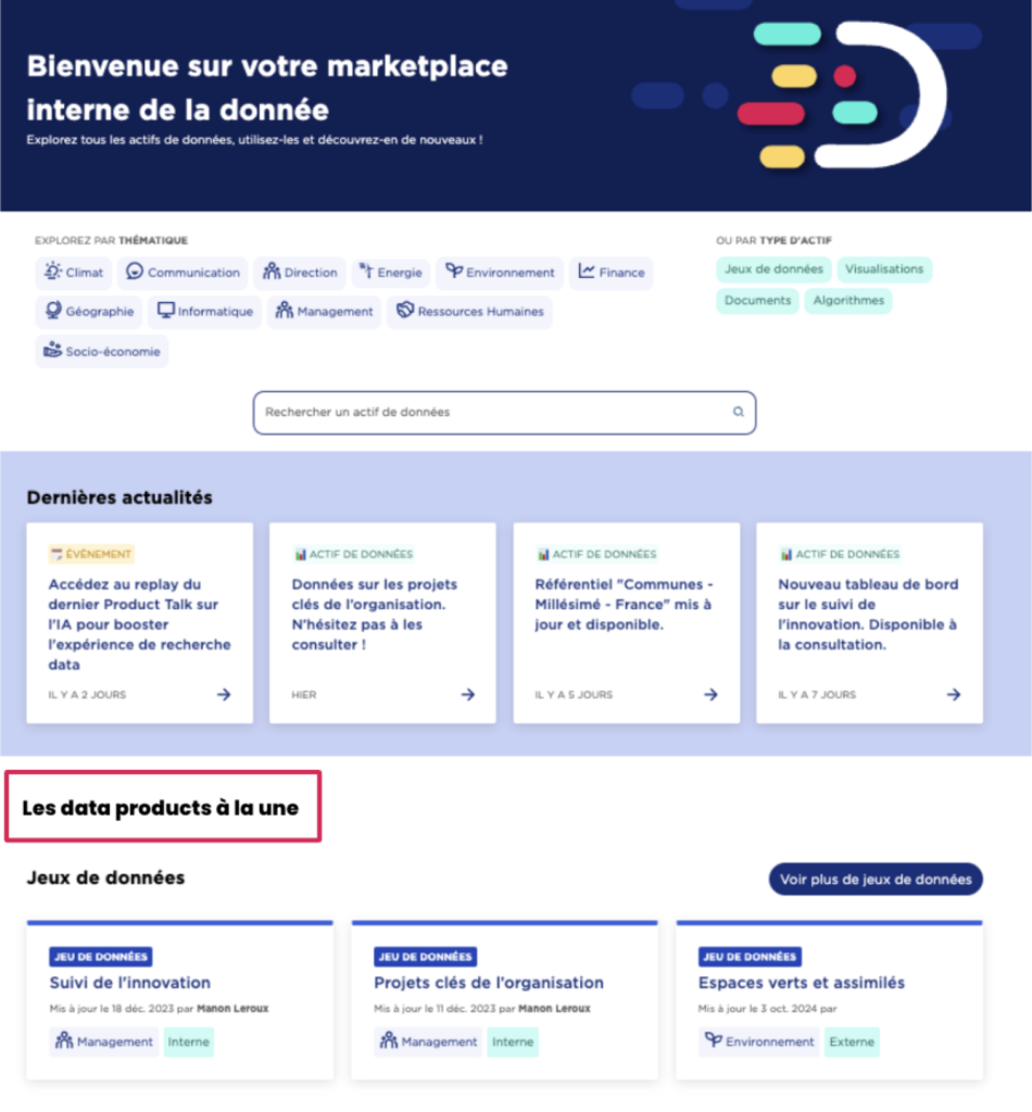 Les data products pour les métiers - Huwise